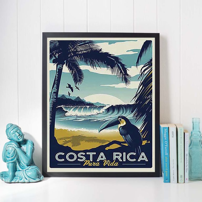 Costa Rica Vintage Poster & Canvas Prints - Vintage Printz