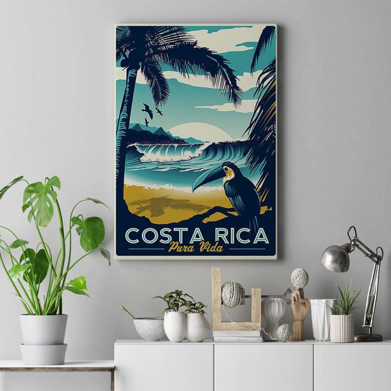 Costa Rica Vintage Poster & Canvas Prints - Vintage Printz